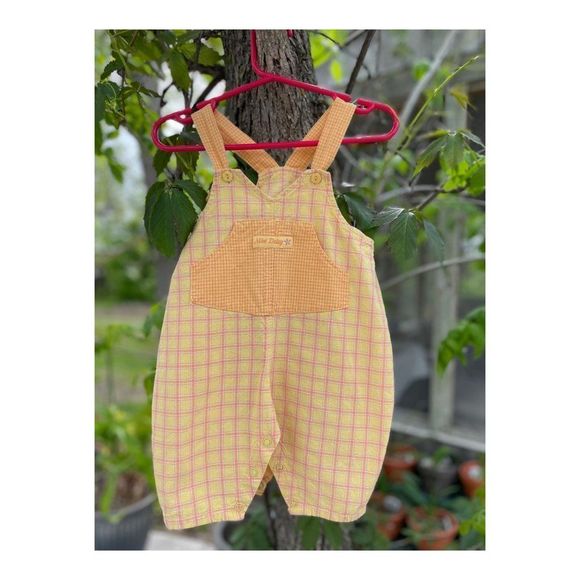 Vintage | Bottoms | Vintage9smini Daisybubble Shortalls Yellow Pink ...